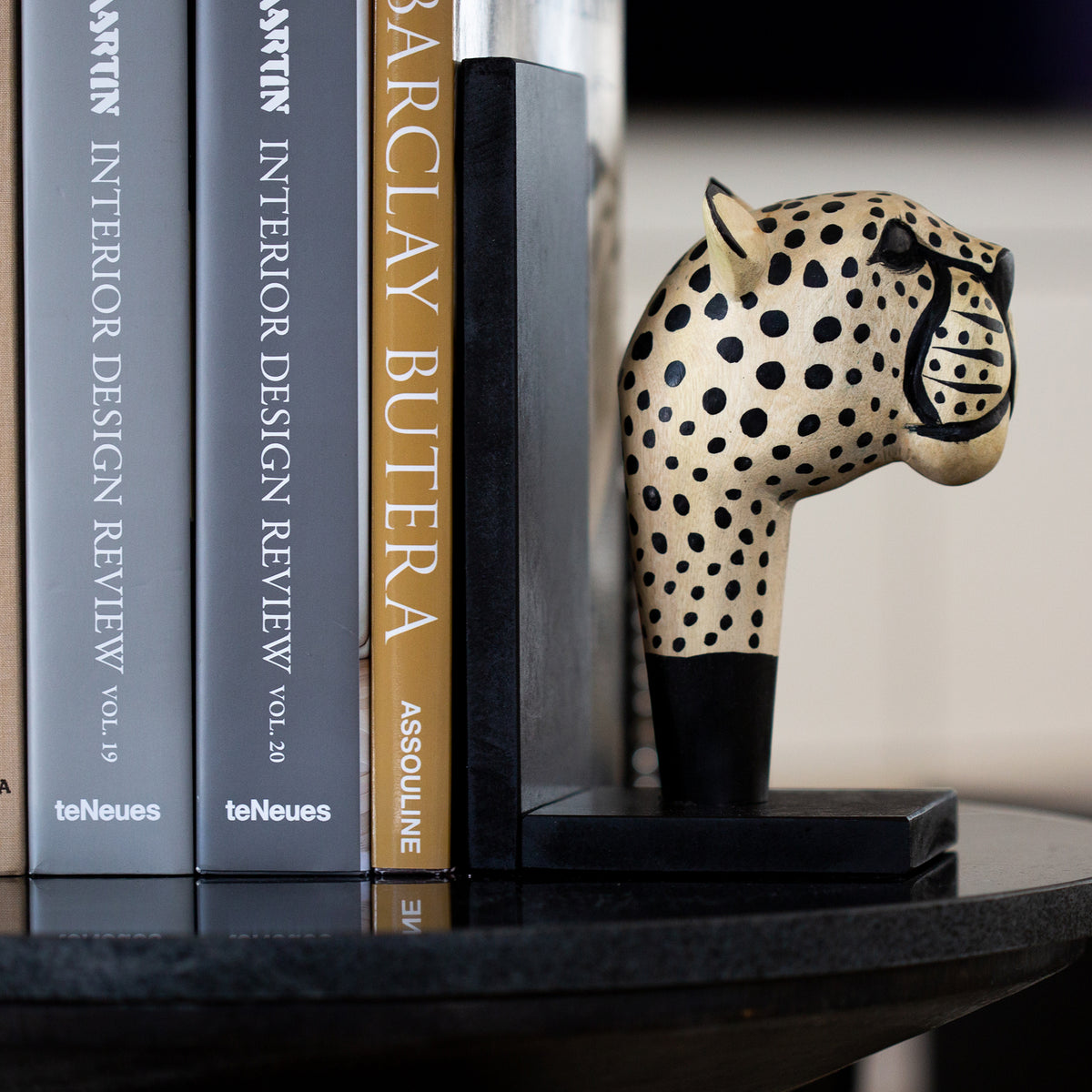 Carved Cheetah Head Bookend – Craft Enterprises